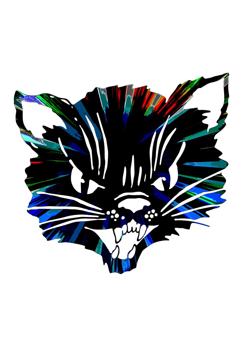 'Angry Kitty' Poster by ANDRE MCKAY | Displate