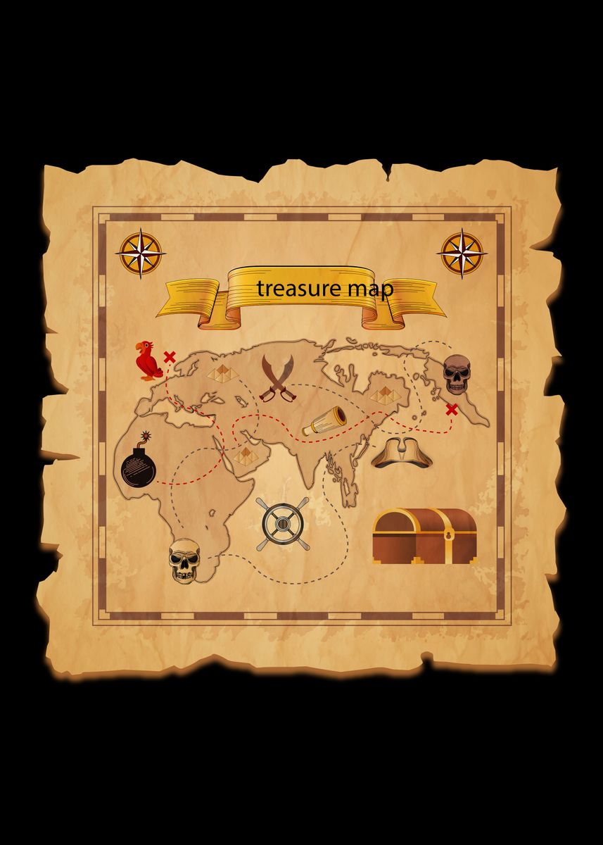 'Treasure' Poster, picture, metal print, paint by Neon Poster | Displate