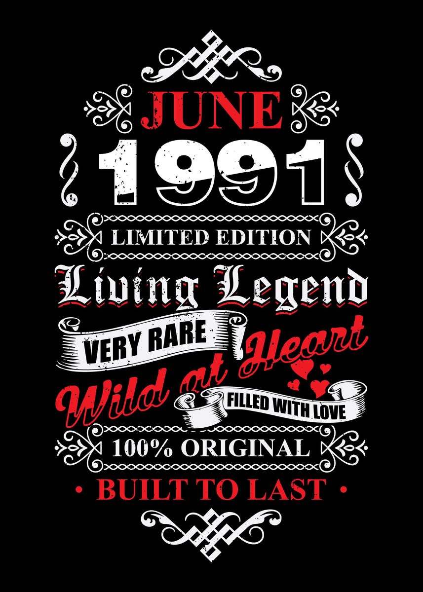 'June Legends 1991' Poster by Anna | Displate