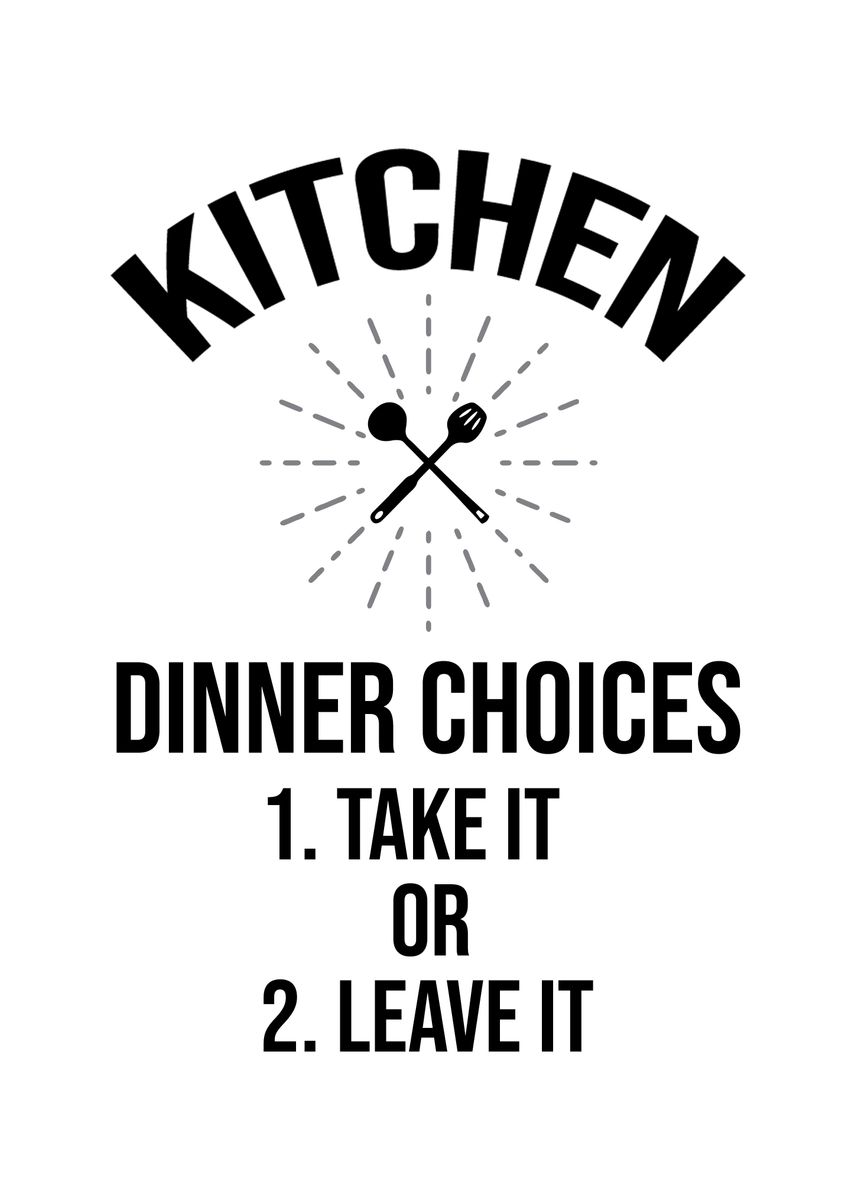 'Dinner Choices Wall Art' Poster, picture, metal print, paint by ...