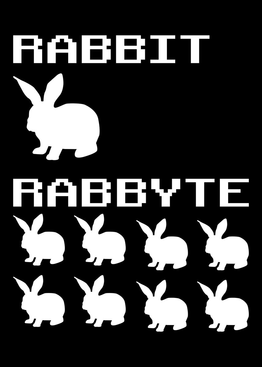 'Programmer Rabbit Rabbyte' Poster by dkuehnha | Displate