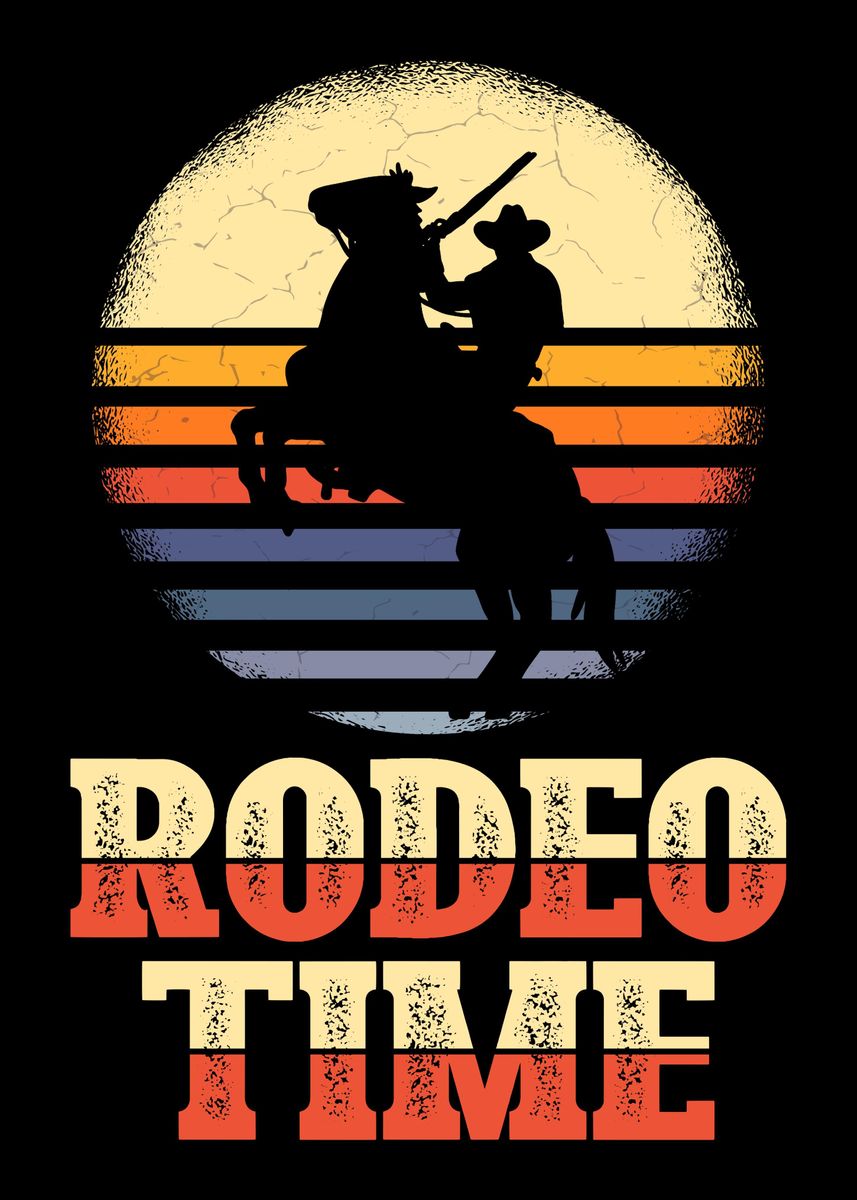 'Rodeo Time Western Cowboy' Poster by ankarsdesign | Displate
