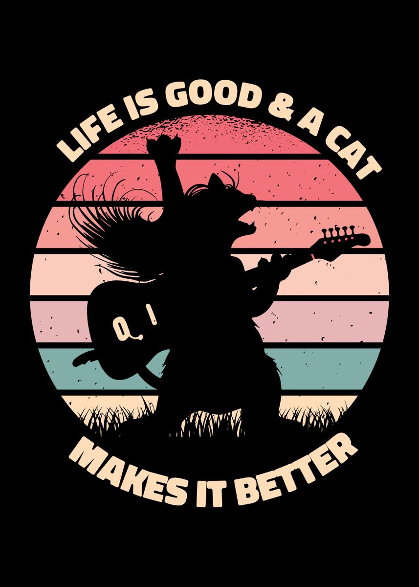 'Heavy Metal Cat' Poster by StonerPlates | Displate