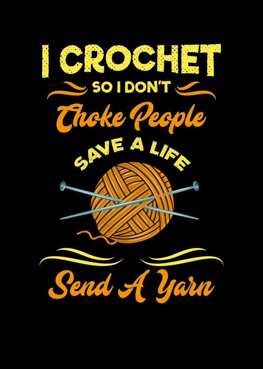 'Crocheting' Poster, picture, metal print, paint by Shiva121 | Displate