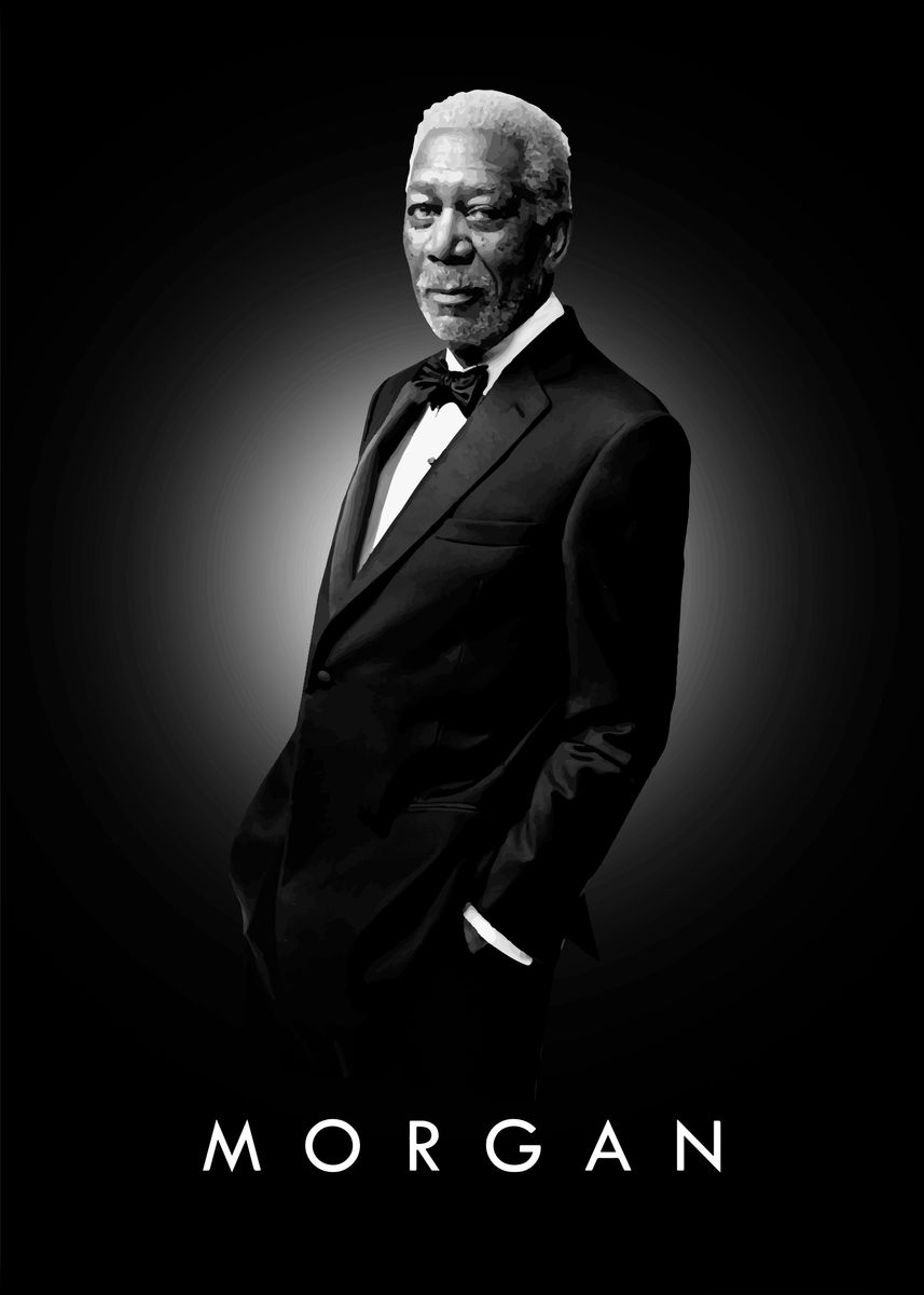 'Morgan Freeman' Poster, picture, metal print, paint by Bo Kev | Displate