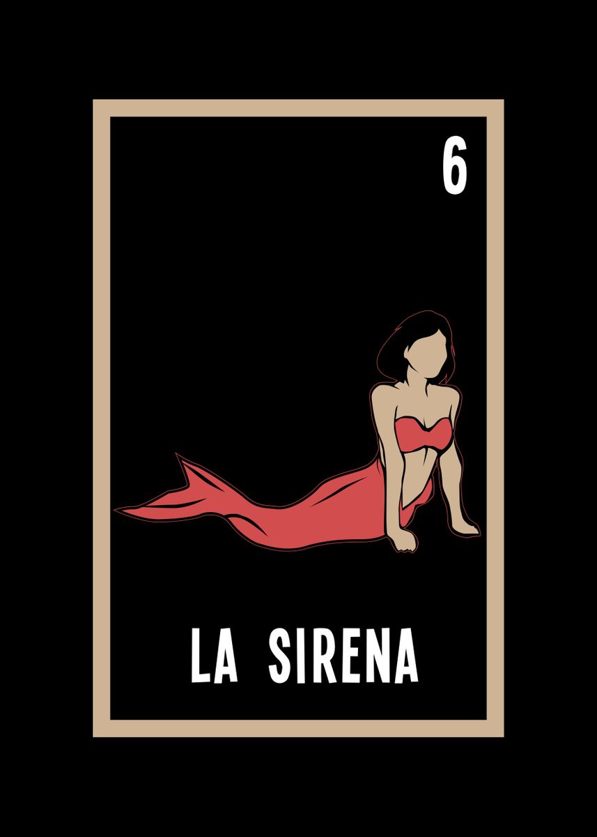 'La Sirena' Poster, picture, metal print, paint by Monster Designs ...