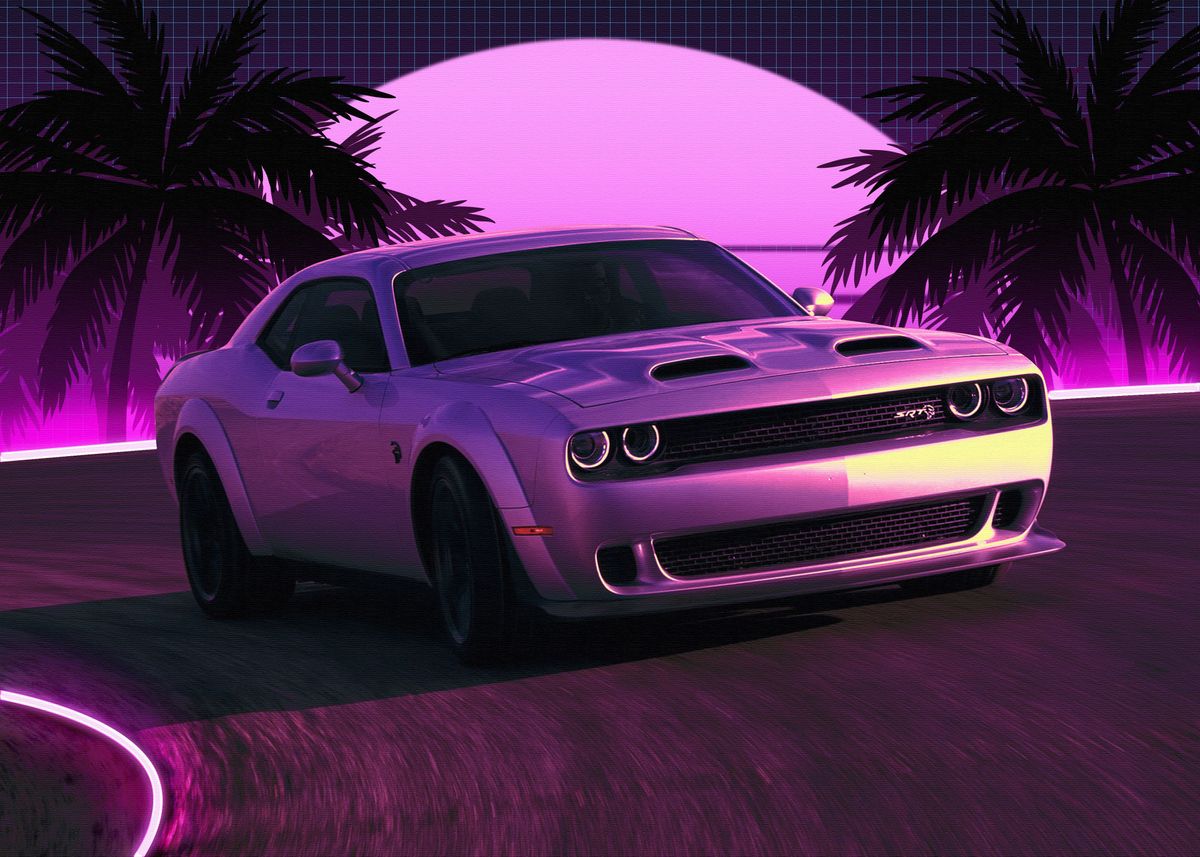'Dodge Challenger SRT' Poster by artisticdesign 1903 | Displate