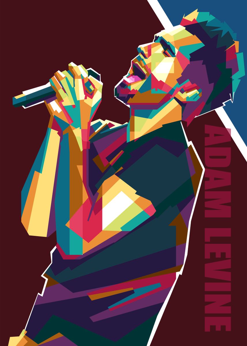 'Adam Levine' Poster, picture, metal print, paint by Fill Artwork ...