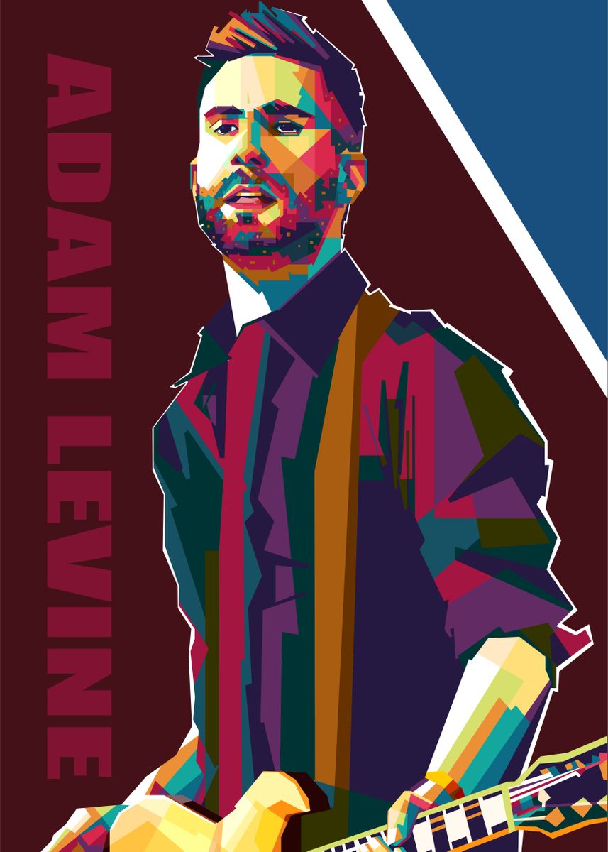 'Adam Levine' Poster by Fill Artwork | Displate
