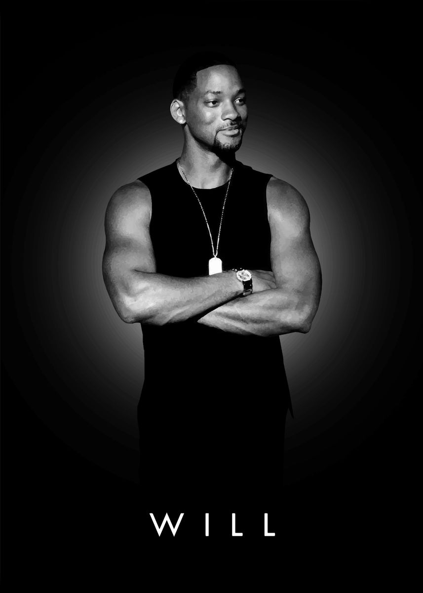 'Will Smith' Poster, picture, metal print, paint by Bo Kev | Displate