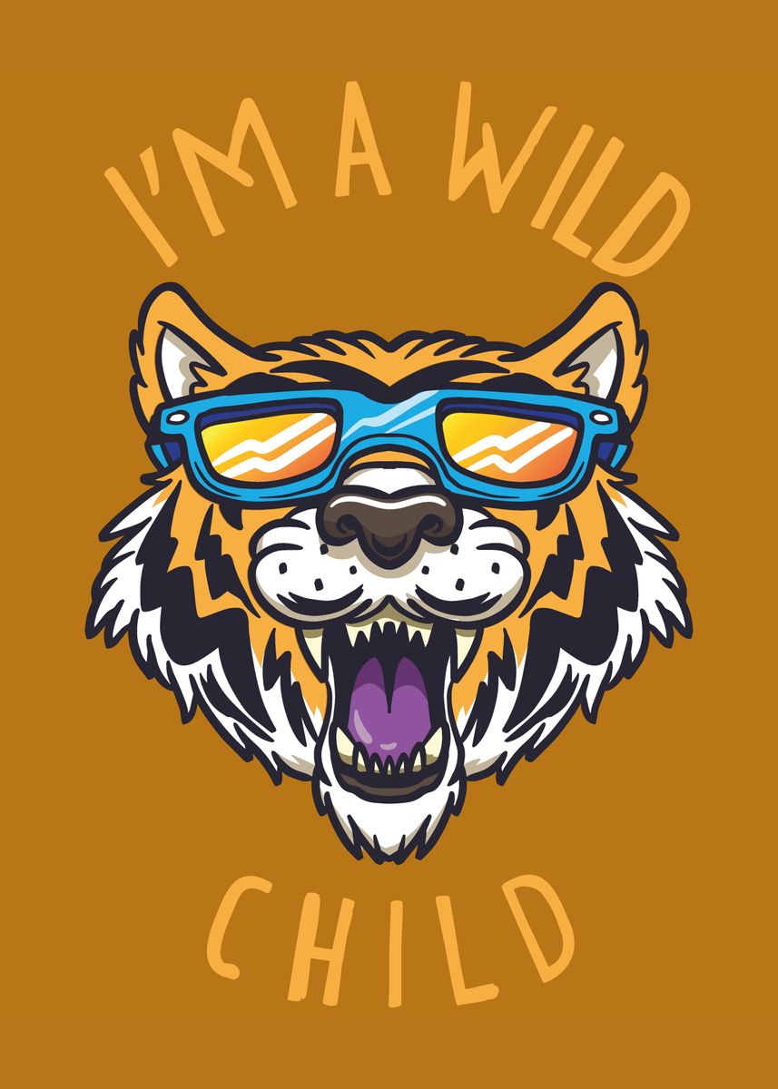 'Wild Child' Poster, picture, metal print, paint by Bombdesign | Displate