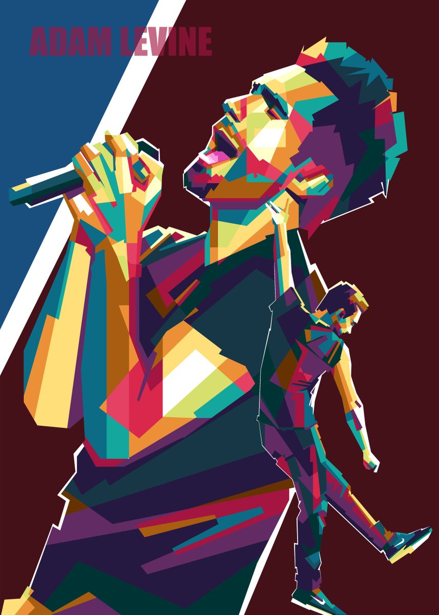 'Adam Levine' Poster, picture, metal print, paint by Fill Artwork ...