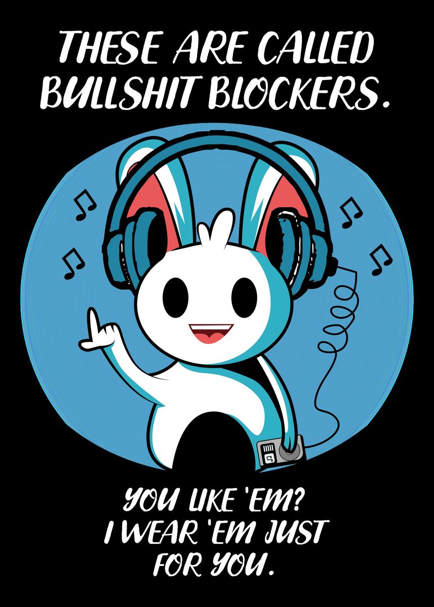 'Bullshit Blockers Funny Pe' Poster, picture, metal print, paint by ...
