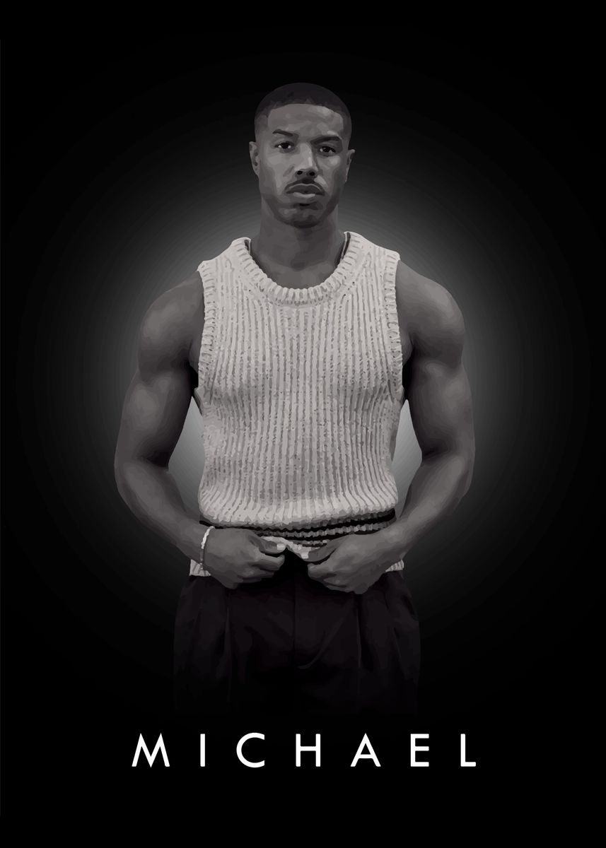 'Michael B Jordan' Poster, picture, metal print, paint by Bo Kev | Displate