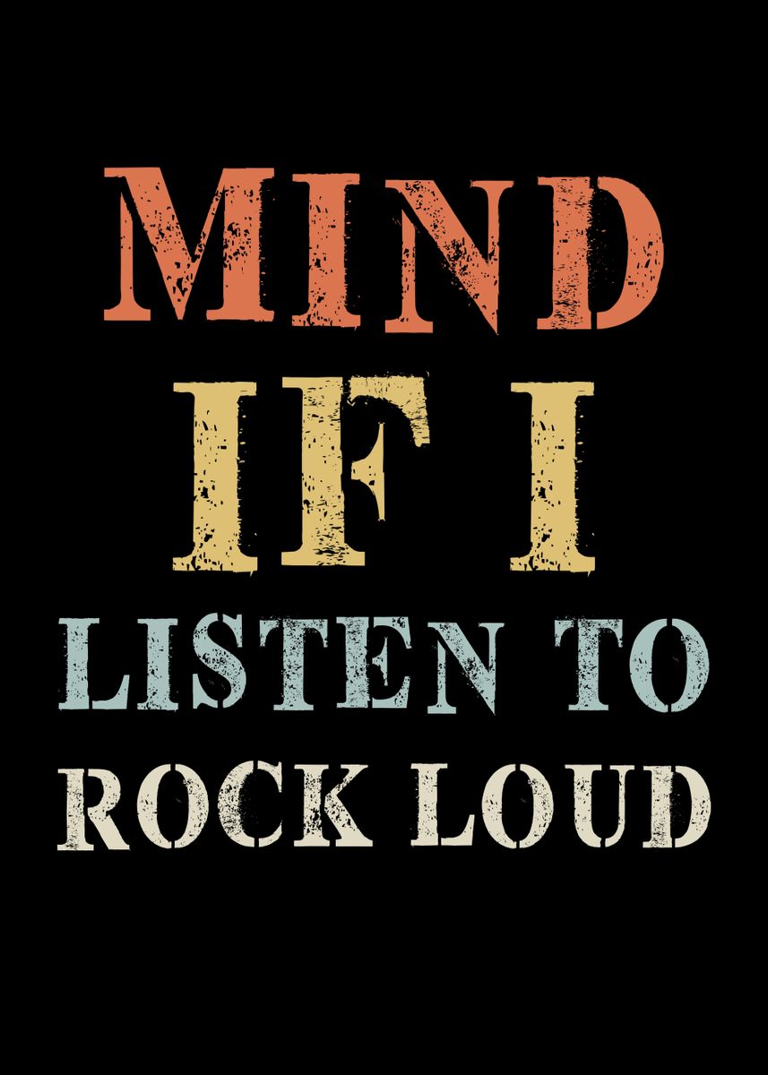 'Rock Music Loud' Poster by schmugo | Displate