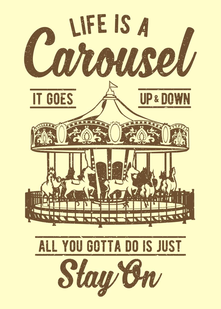 'Carousel' Poster, picture, metal print, paint by thetshirtshop2020 ...