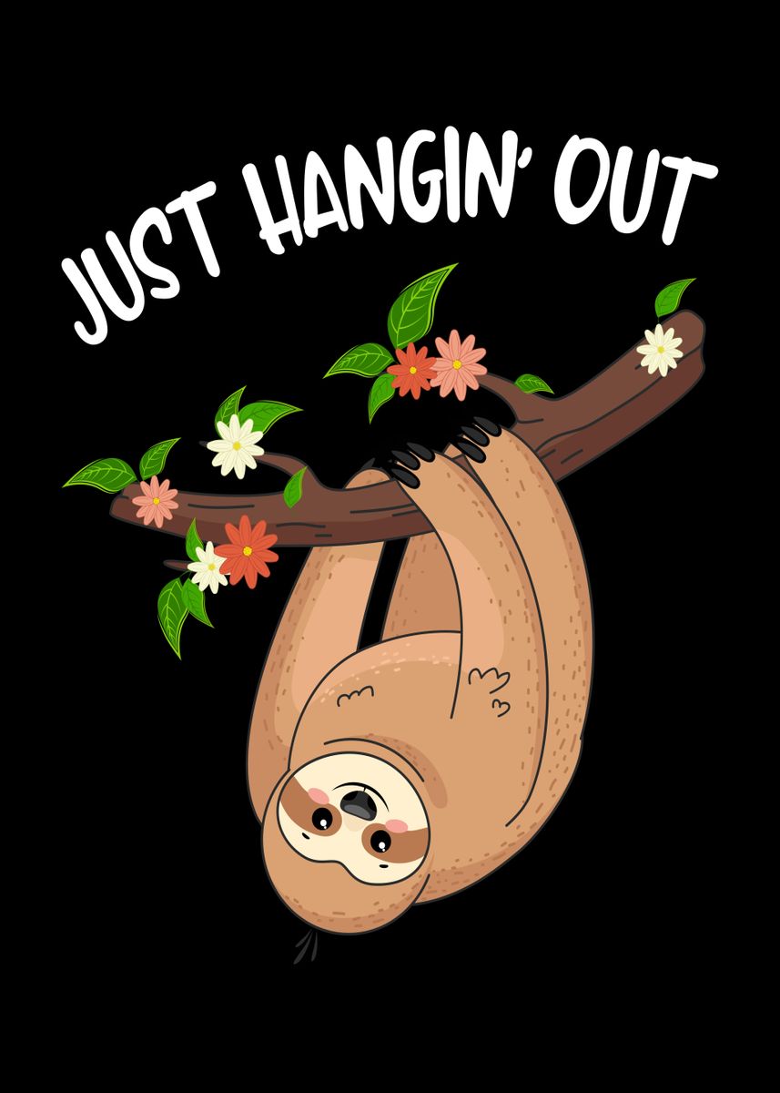 'Hanging Out Funny Cute' Poster, picture, metal print, paint by Foxxy ...