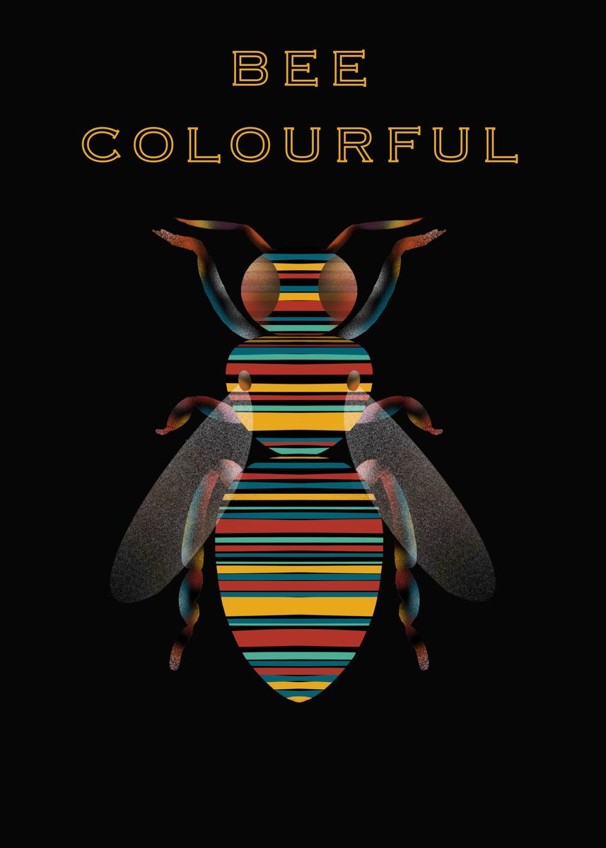 'Bee Colourful' Poster by Wodaabe | Displate