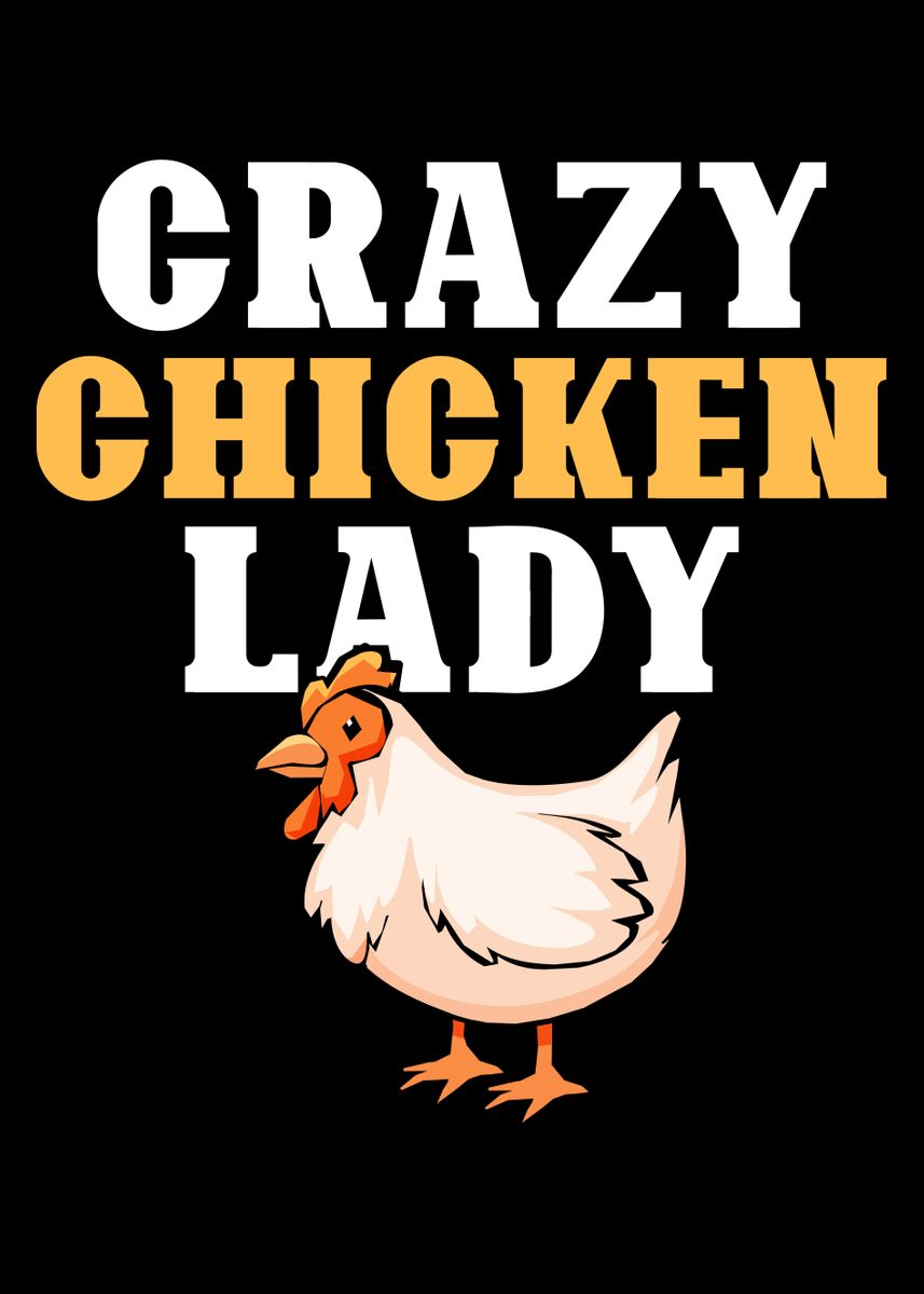 'Crazy Chicken' Poster by schmugo | Displate