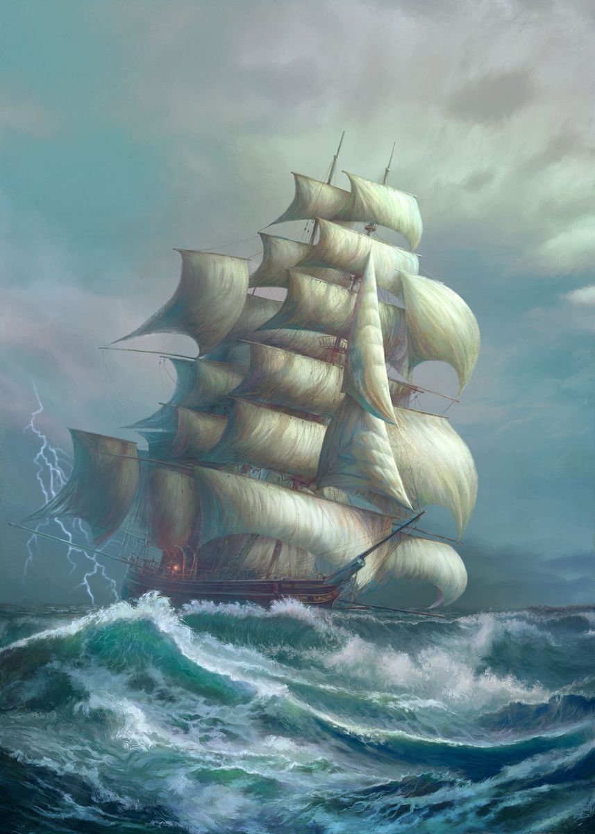 'Cutty Sark' Poster, picture, metal print, paint by Aleksander Karcz ...