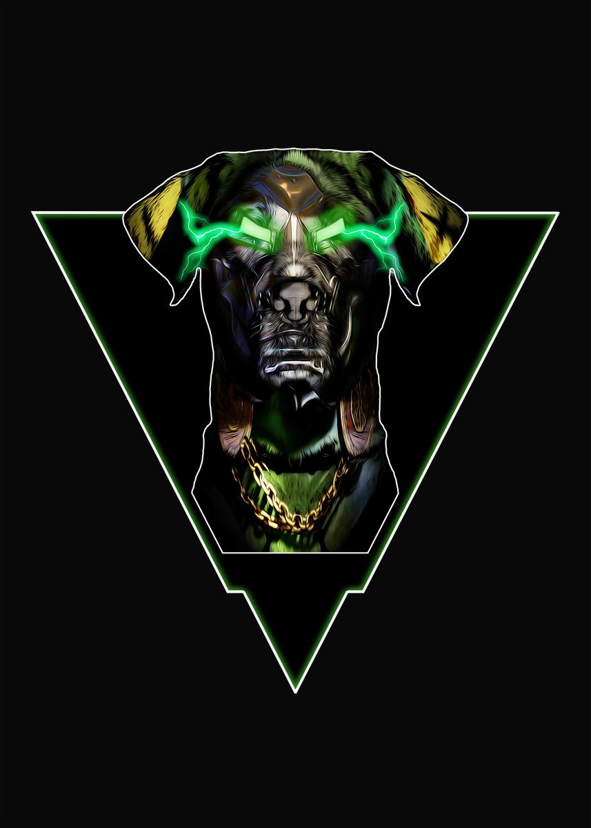 'Dr Doom Dog' Poster, picture, metal print, paint by Zuniga Photo ...