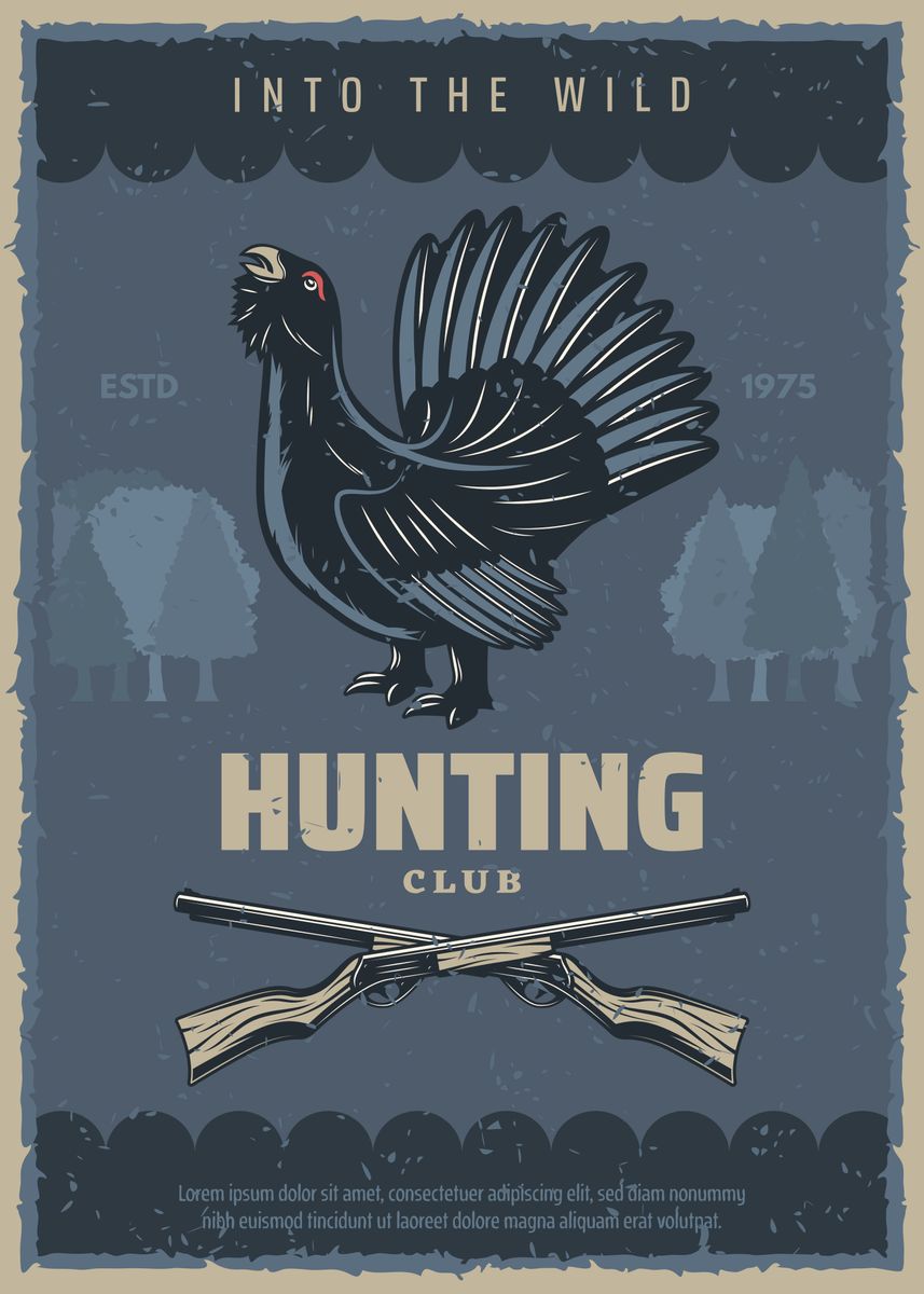 'hunting' Poster, picture, metal print, paint by Game On | Displate