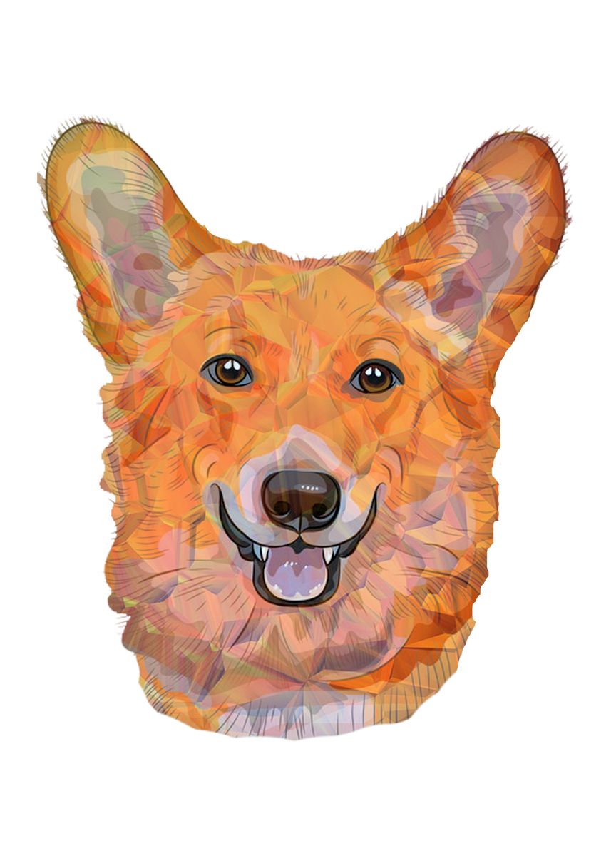 'Dog' Poster, picture, metal print, paint by Plim | Displate