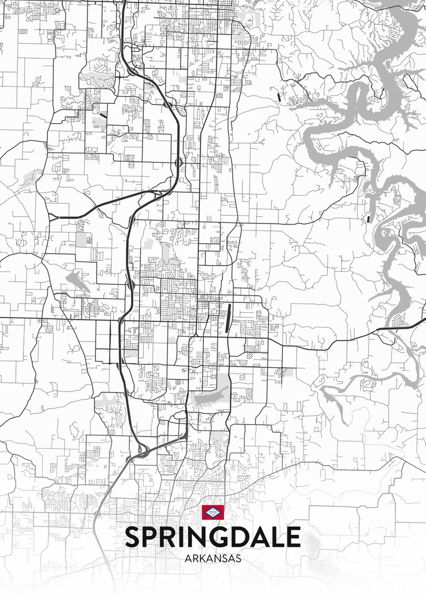 'Springdale AR' Poster, picture, metal print, paint by IMR Designs ...