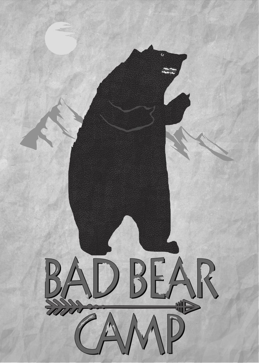 'Bad Bear Camp' Poster by Ilya Danilov | Displate