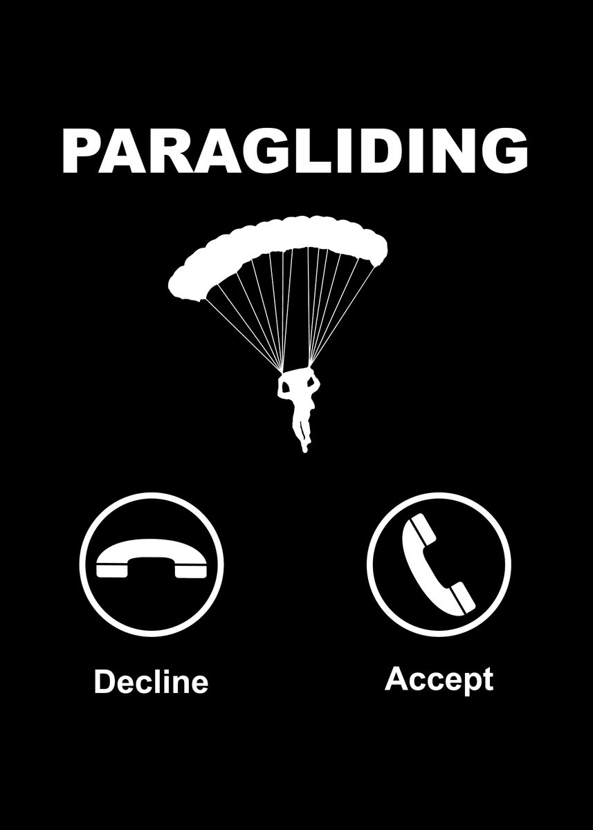 'Paragliding' Poster by bananadesign | Displate