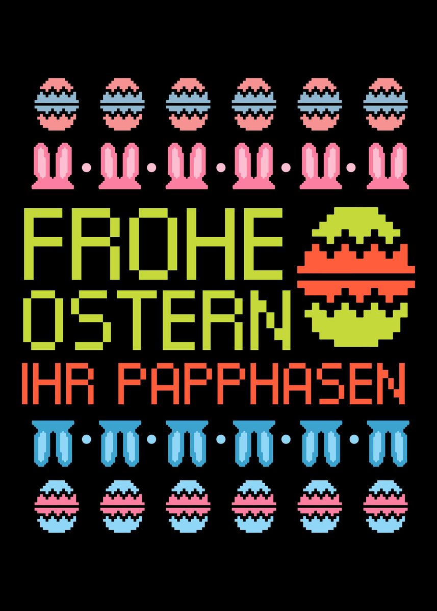 'Funny Ugly Easter Gift' Poster, picture, metal print, paint by ...