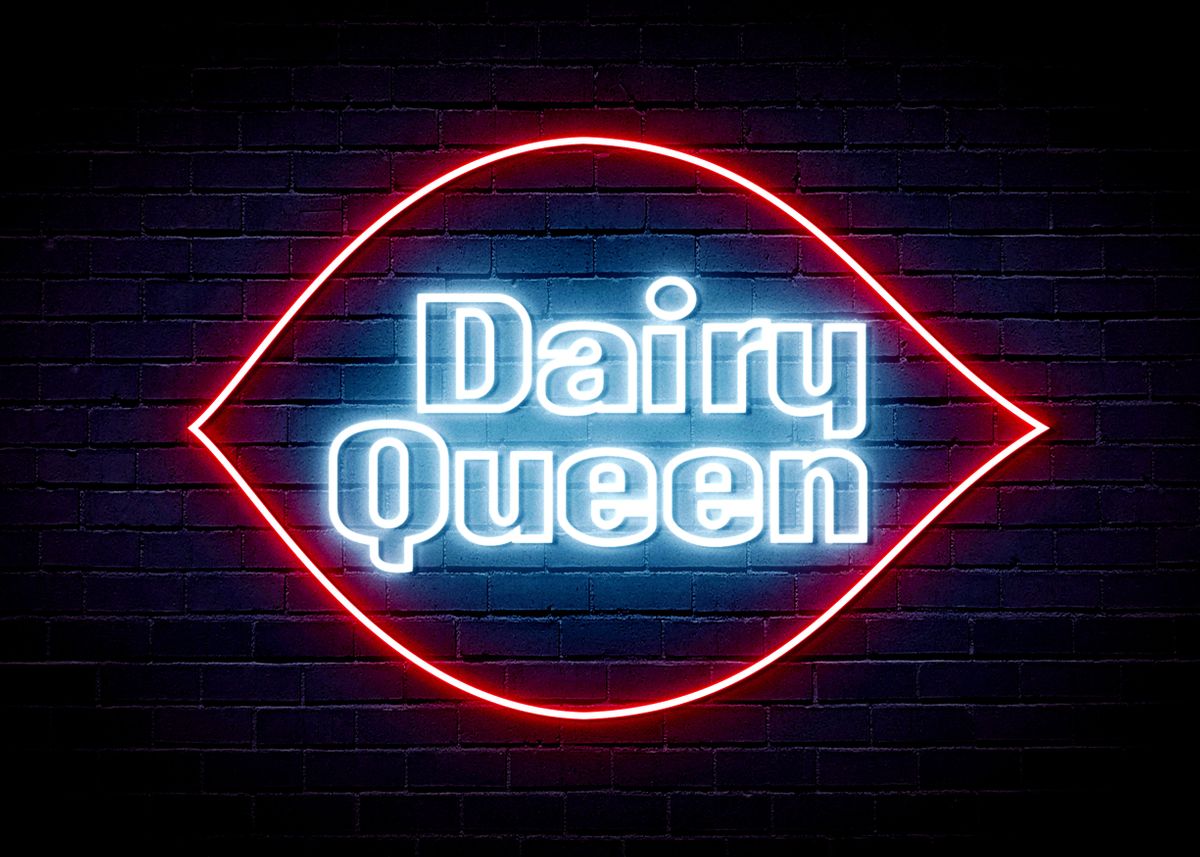 'dairy queen neon' Poster by shiner artist | Displate