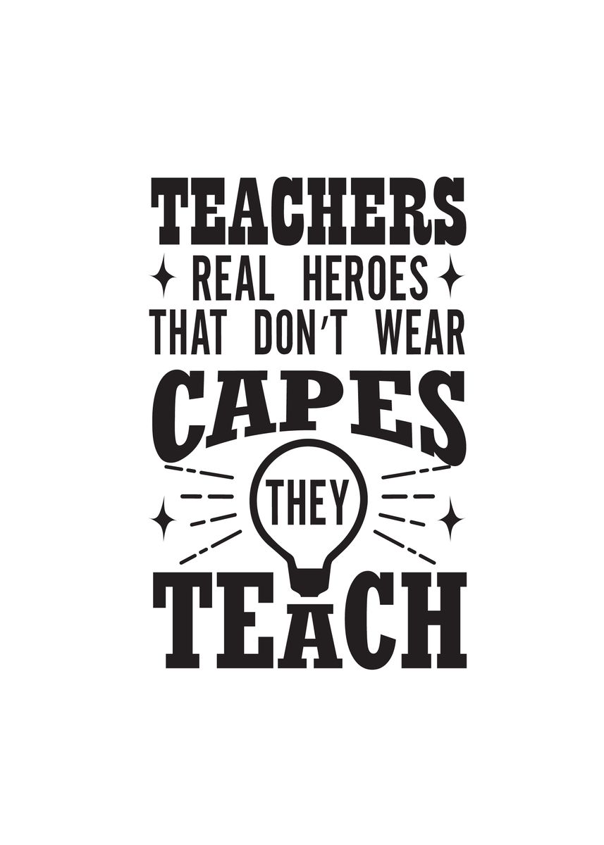 'Capes Teacher' Poster by Beone Digital | Displate