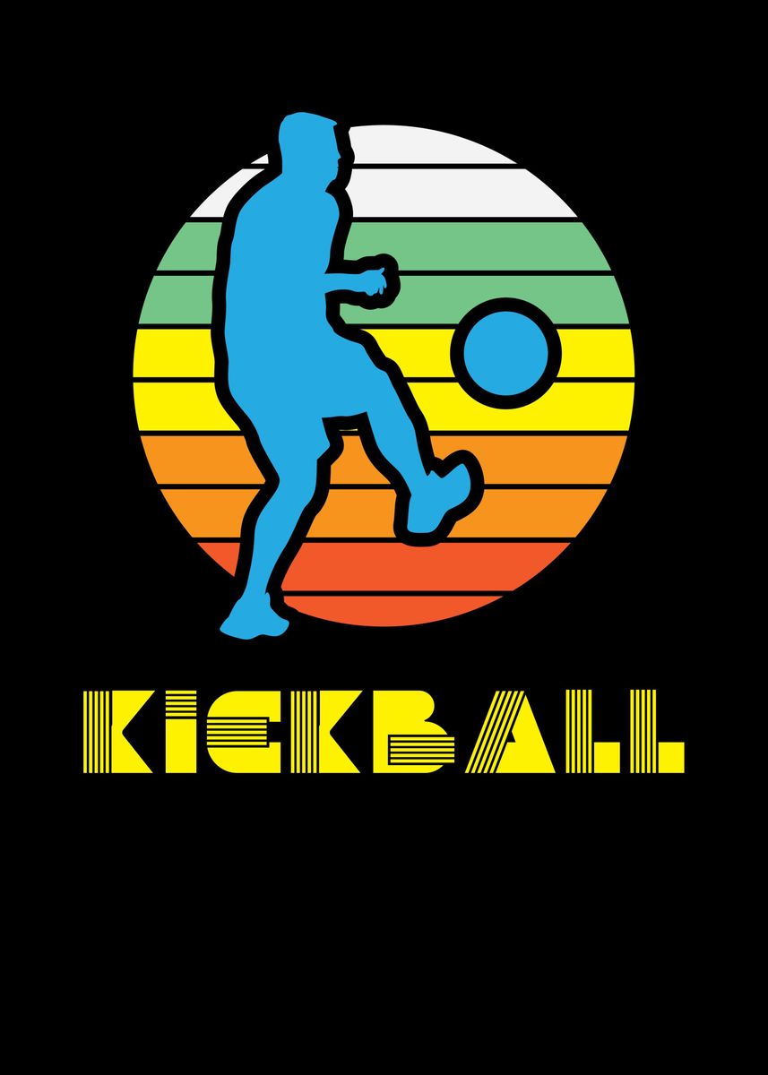 'Kickball Retro Design ' Poster by PlateMadeStuff | Displate