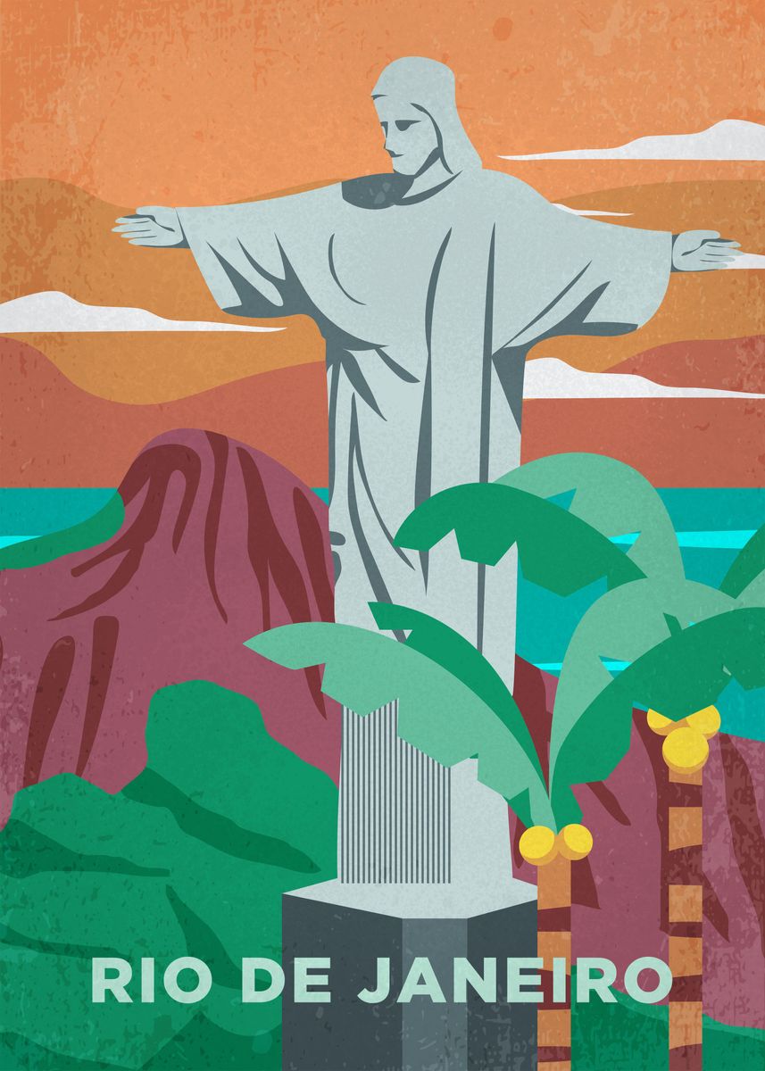 'Rio de Janeiro' Poster by Kunyah | Displate