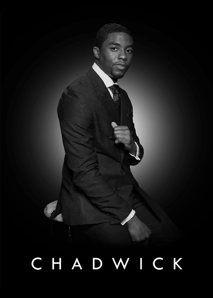 'Chadwick Boseman' Poster, picture, metal print, paint by Bo Kev | Displate