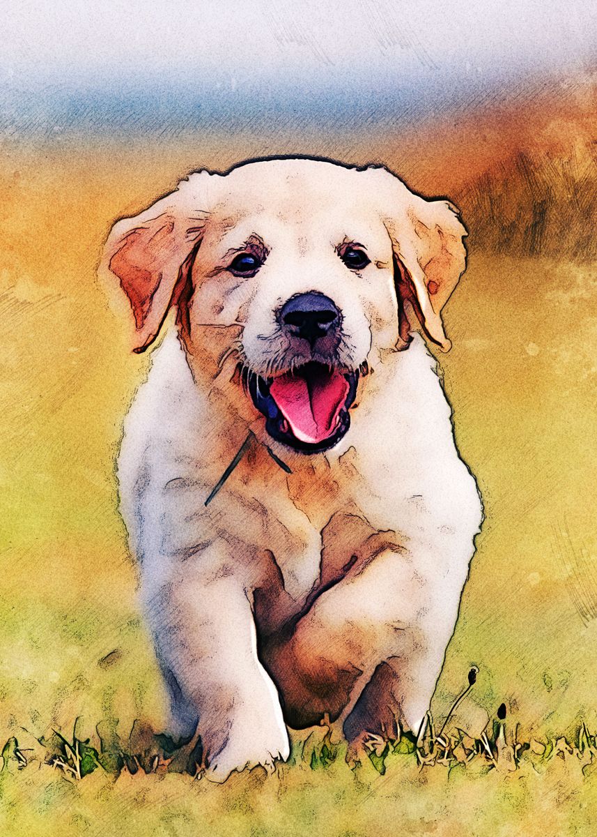 'Cute Dog' Poster by tobirama senju | Displate