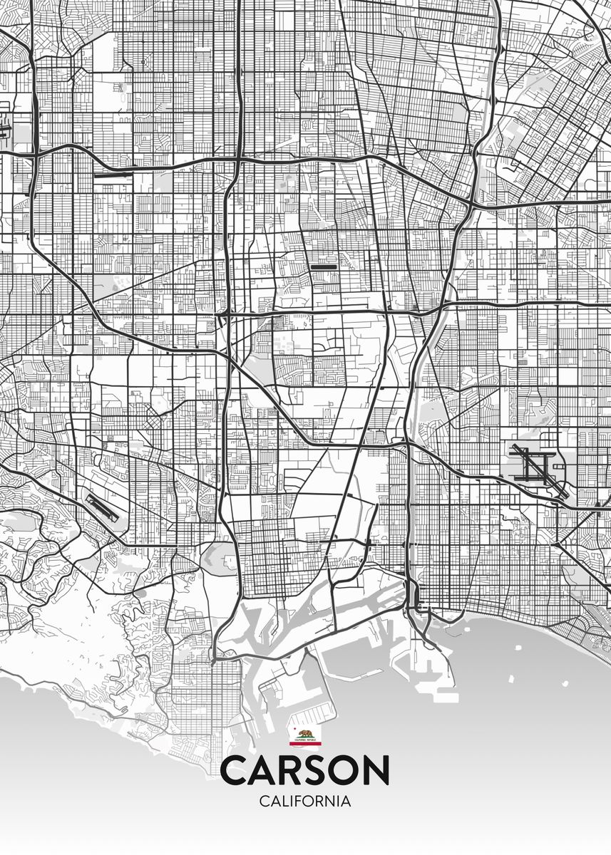 'Carson CA' Poster by IMR Designs | Displate