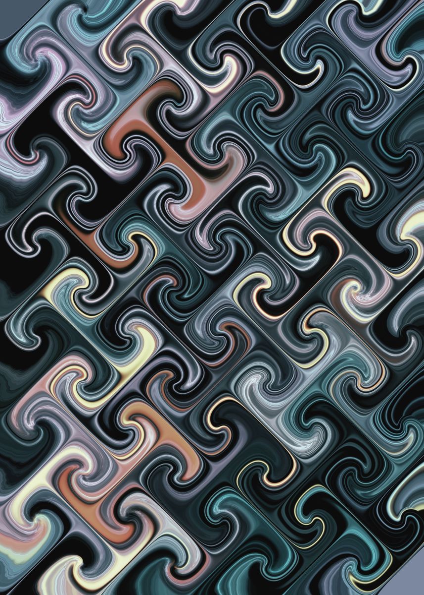 'space liquid' Poster by Izmo Scribbles | Displate