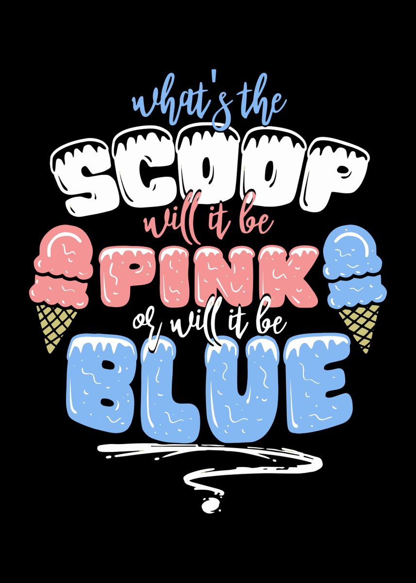 'Pink Or Blue' Poster, picture, metal print, paint by Monster Designs ...