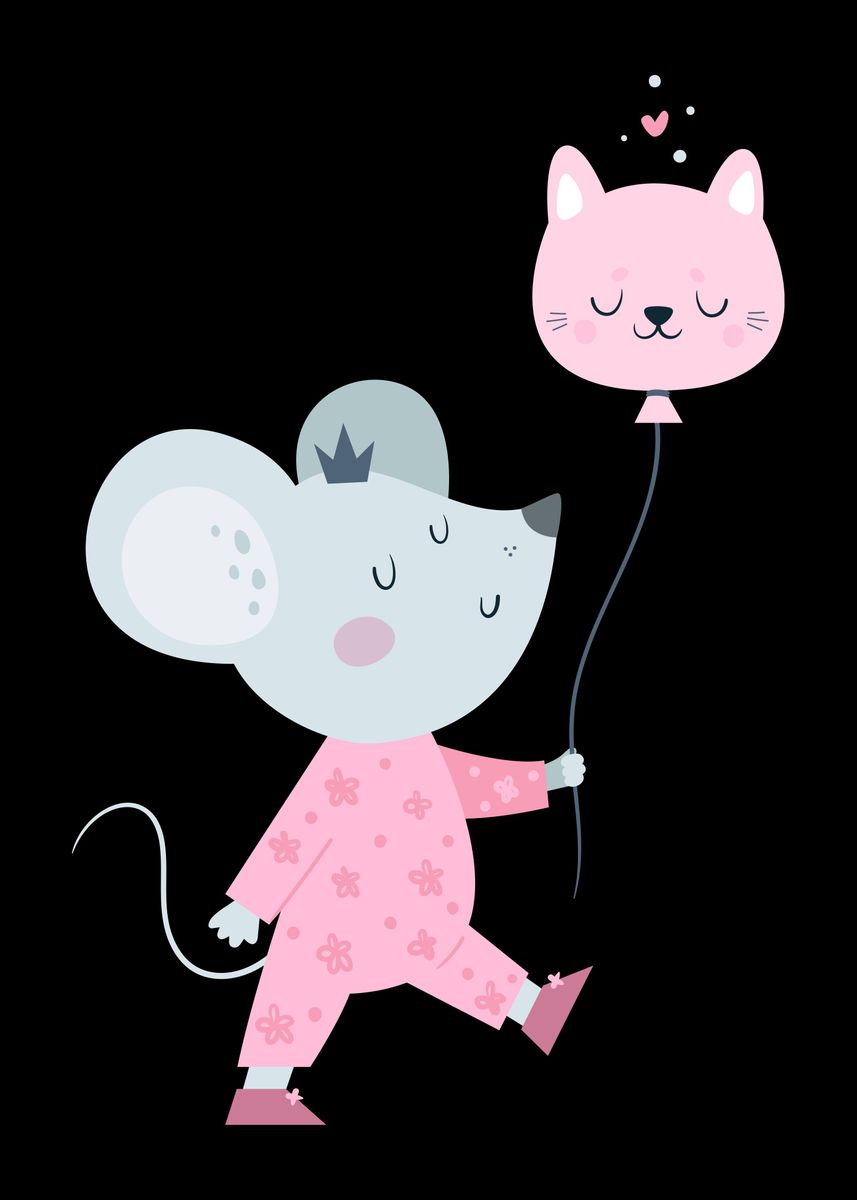 'Mouse' Poster, picture, metal print, paint by Neon Poster | Displate