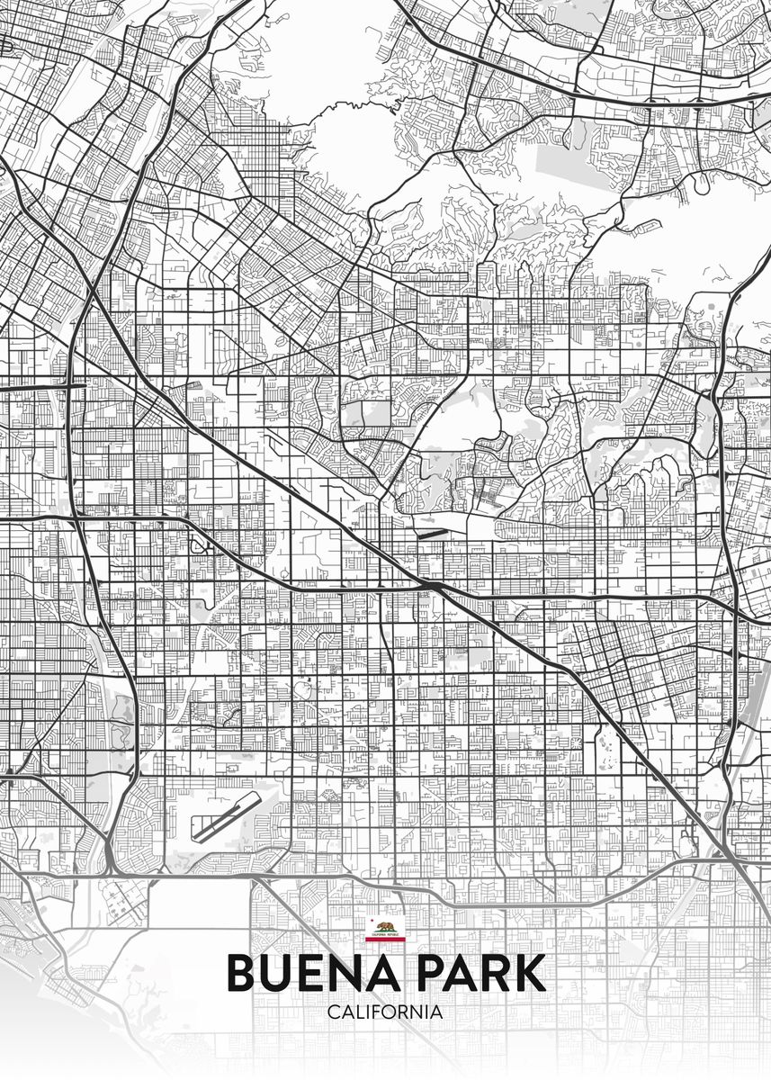 'Buena Park CA' Poster, picture, metal print, paint by IMR Designs ...