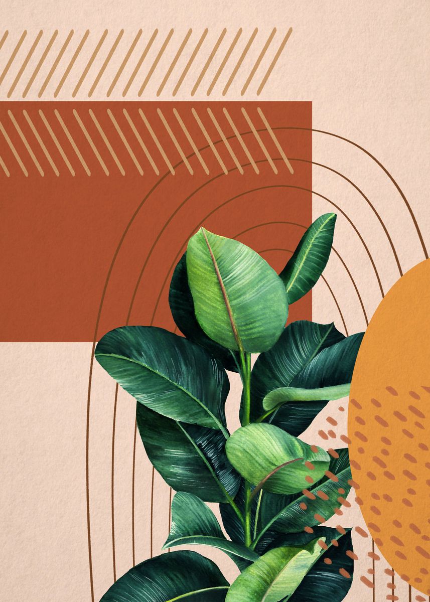 ' Abstract Botanical Art 1' Poster, picture, metal print, paint by Gush ...