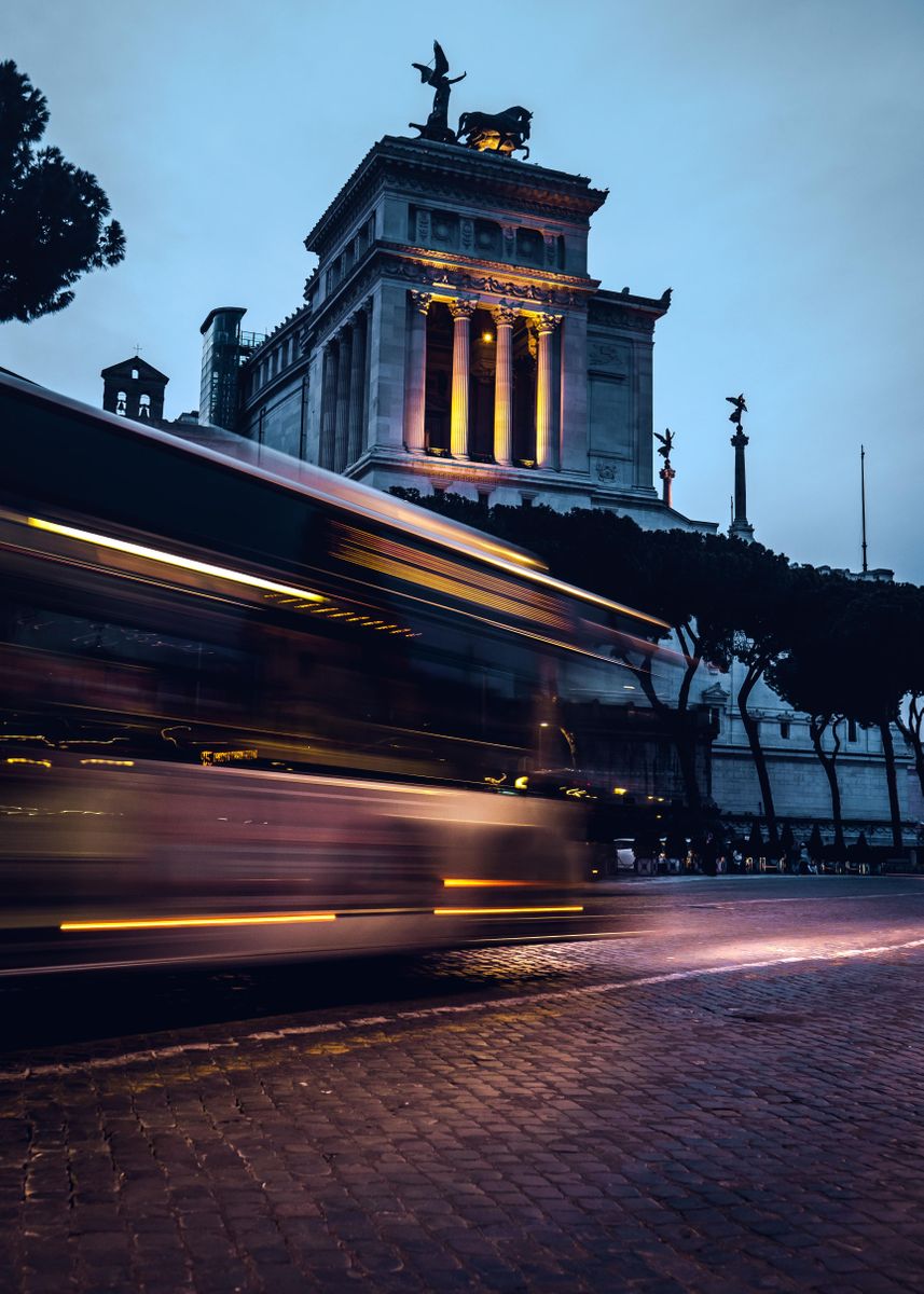 'Rome at night' Poster, picture, metal print, paint by Thomas ...