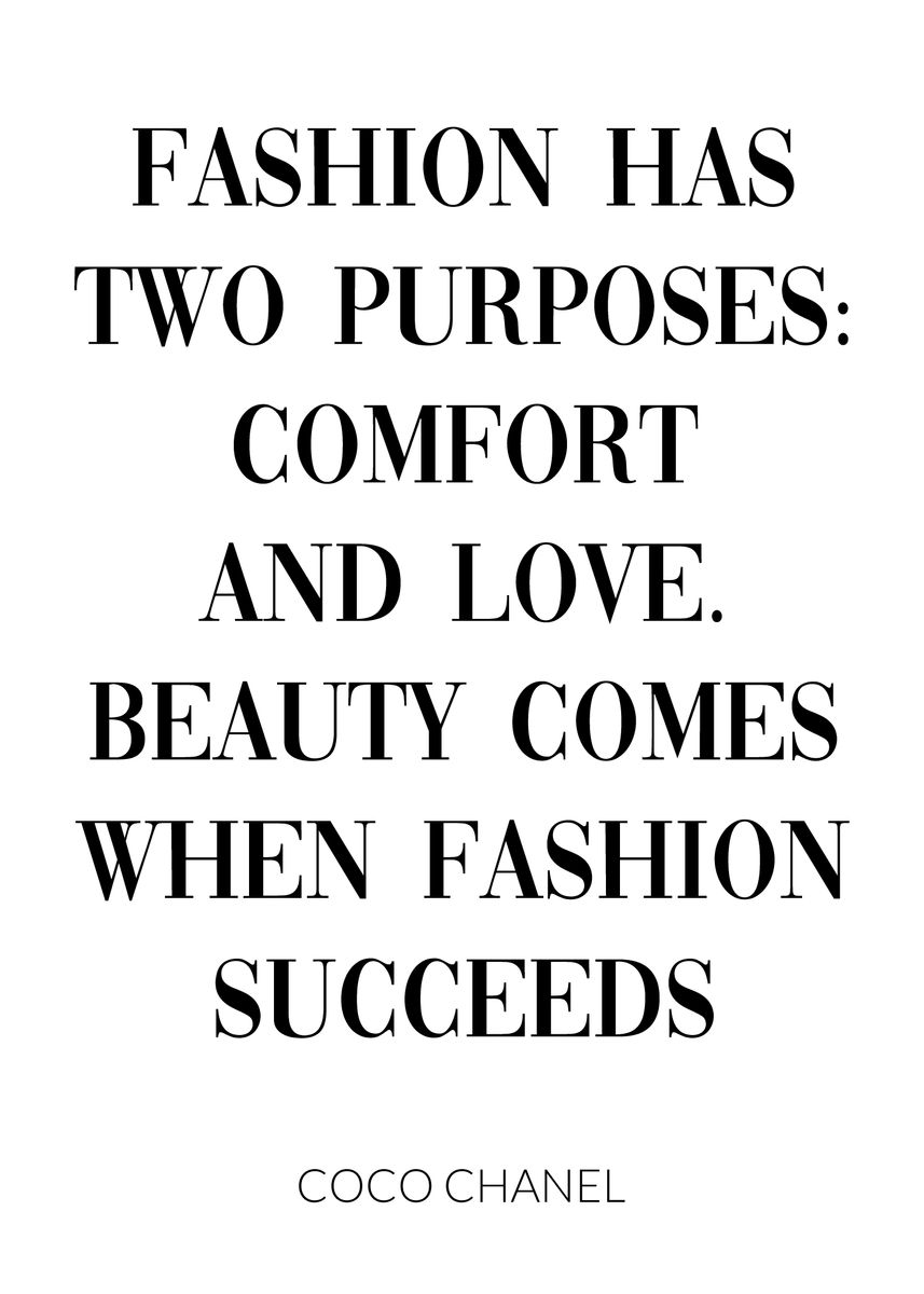 'Coco Chanel Quote' Poster, picture, metal print, paint by dkDesign ...