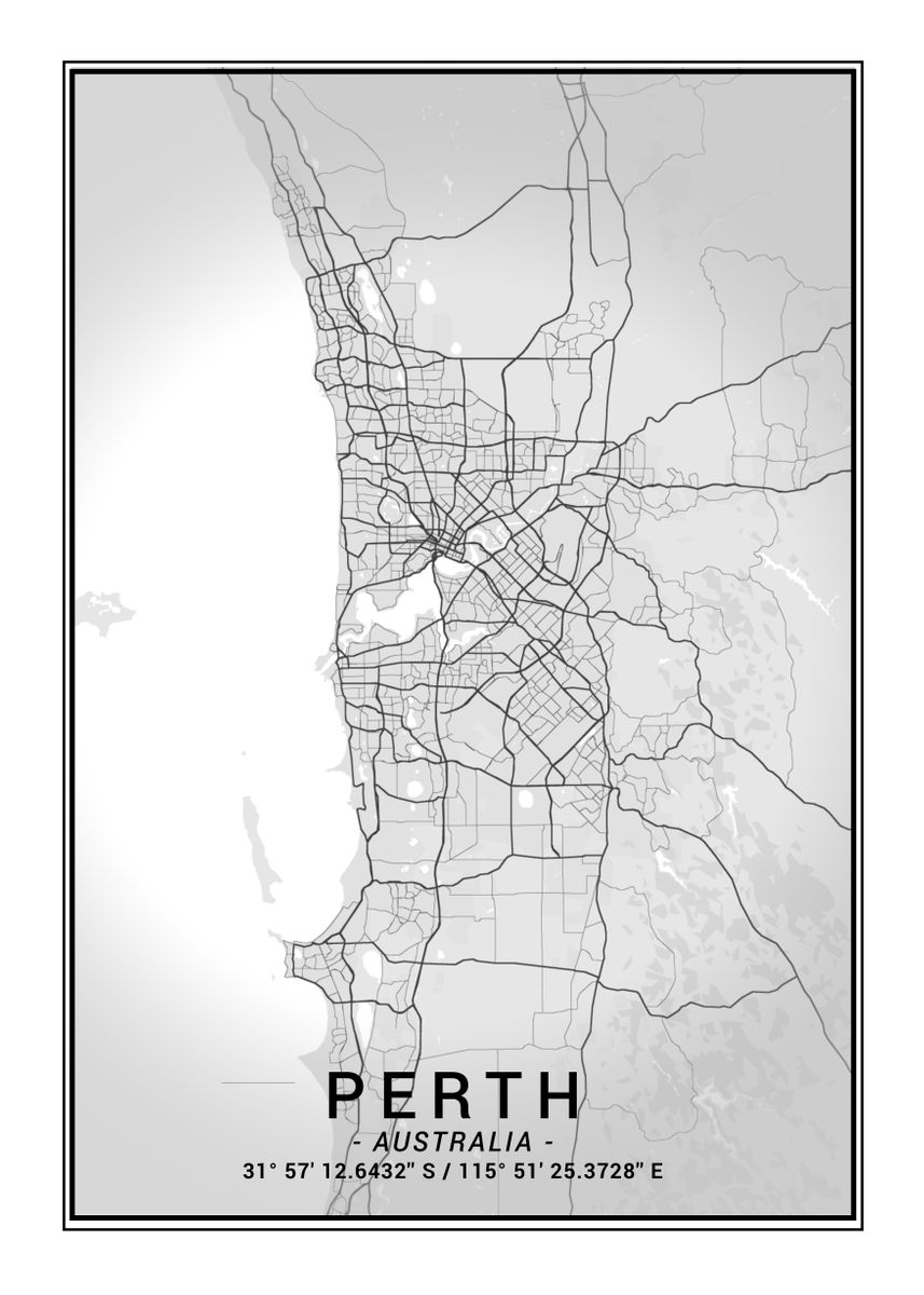 'Perth' Poster, picture, metal print, paint by Gilar Artoholic | Displate