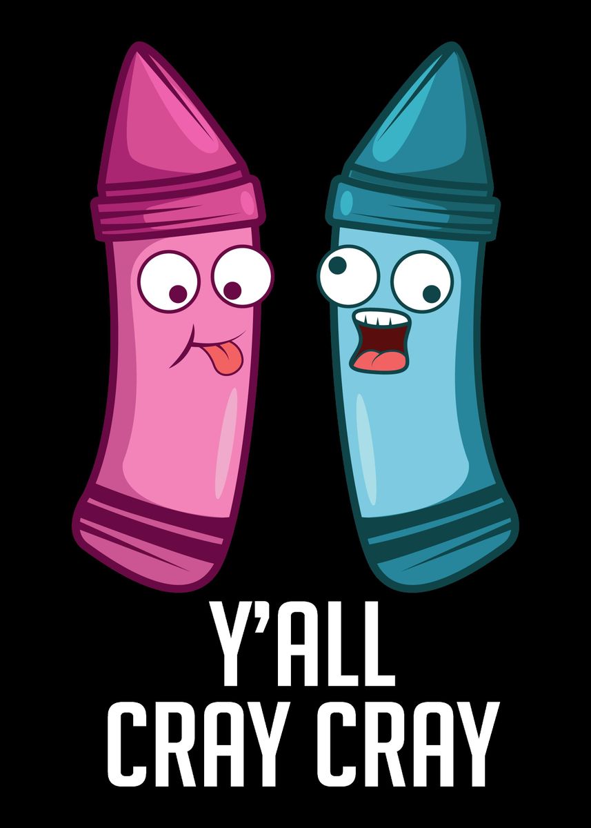 'Crayon Crazy Funny Artist ' Poster, picture, metal print, paint by ...