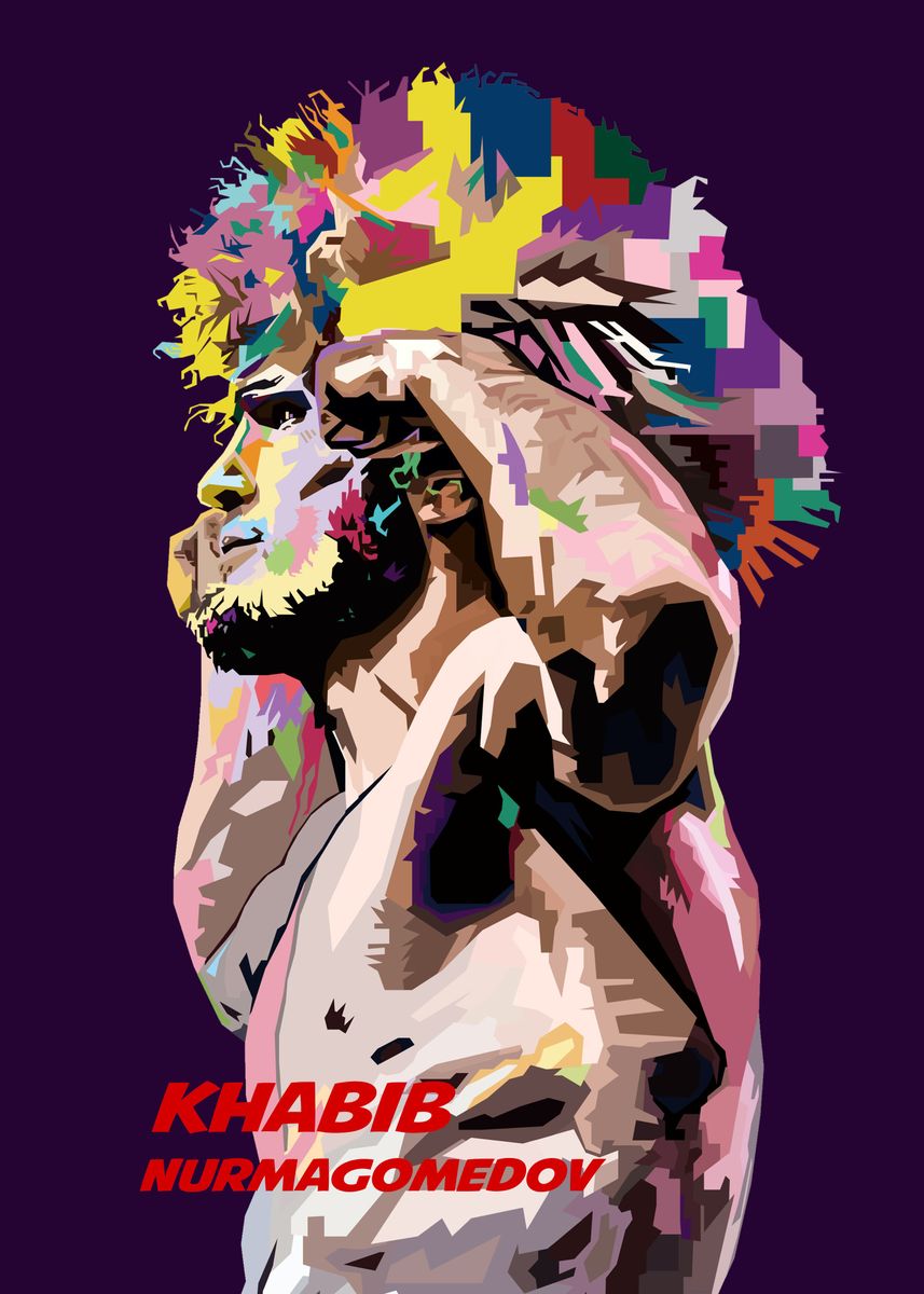'khabib' Poster, picture, metal print, paint by Thogi Gio | Displate