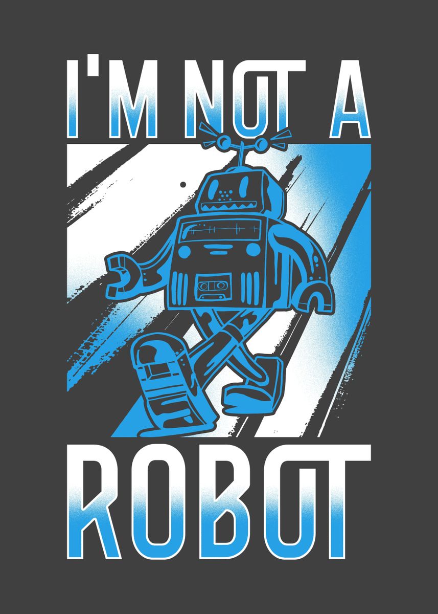 'Robot Saying Funny' Poster by schmugo | Displate