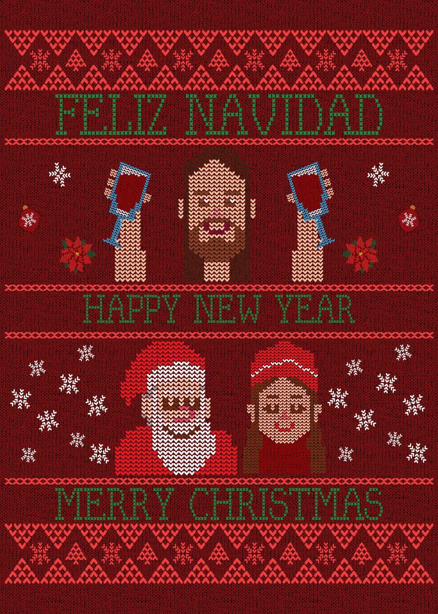 'Feliz Navidad Christmas' Poster, picture, metal print, paint by Max ...